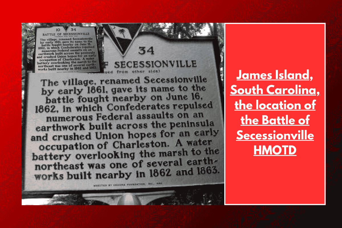 James Island, South Carolina, the location of the Battle of ...