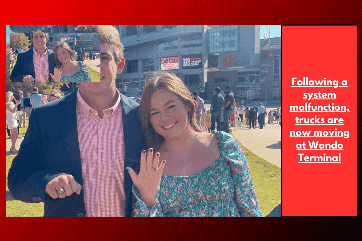 Following a system malfunction, trucks are now moving at Wando Terminal