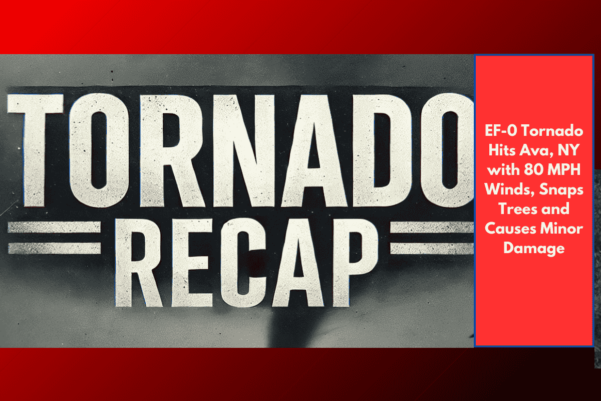 EF-0 Tornado Hits Ava, NY with 80 MPH Winds, Snaps Trees and Causes Minor Damage