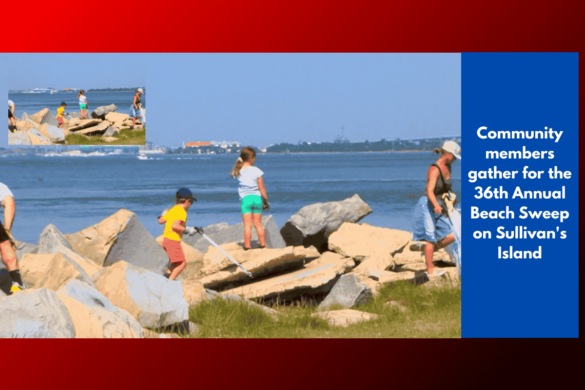 Community members gather for the 36th Annual Beach Sweep on Sullivan's ...