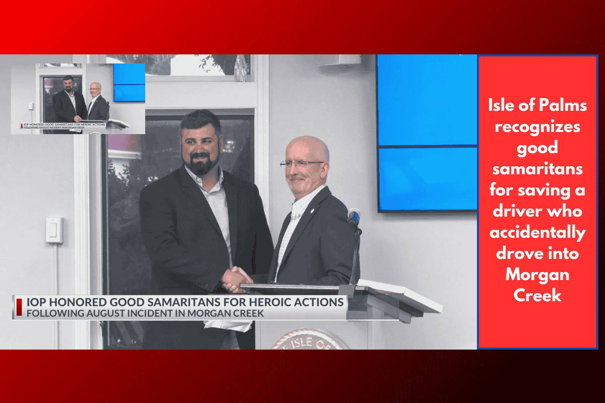 Isle of Palms recognizes good samaritans for saving a driver who accidentally drove into Morgan ...