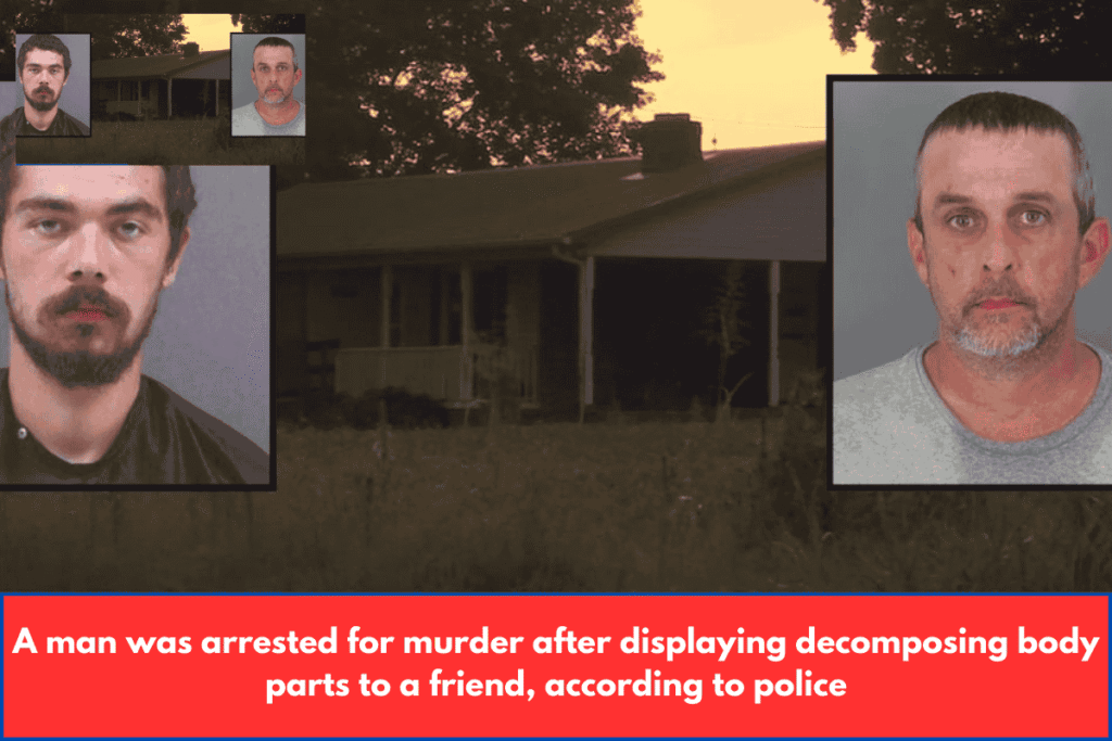 A man was arrested for murder after displaying decomposing body parts ...
