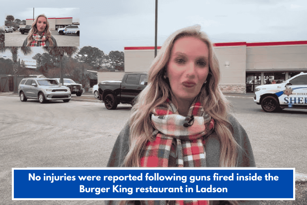 No injuries were reported following guns fired inside the Burger King ...